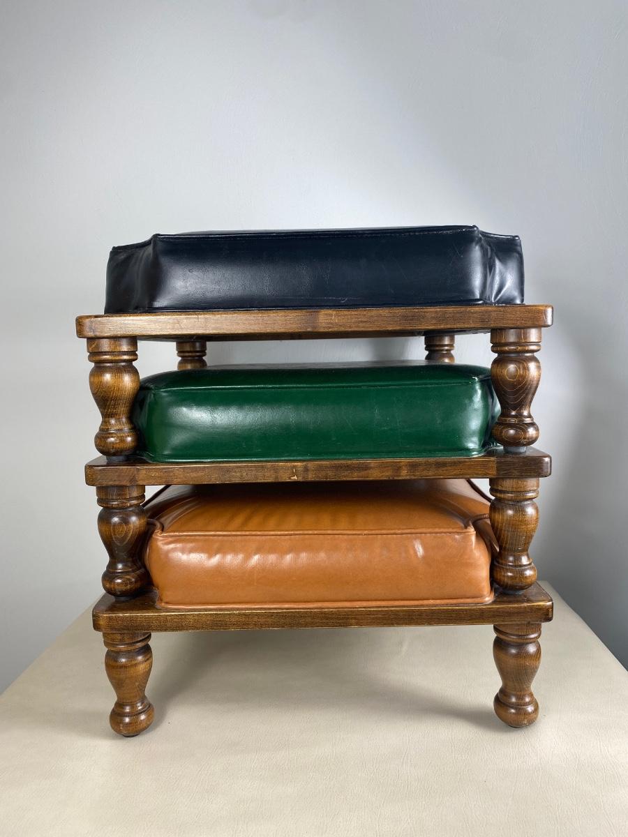 Vintage Ethan Allen Stacking Foot Stools Ottoman | EstateSales.org