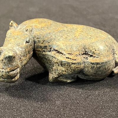Carved Stone Hippopotamus | EstateSales.org
