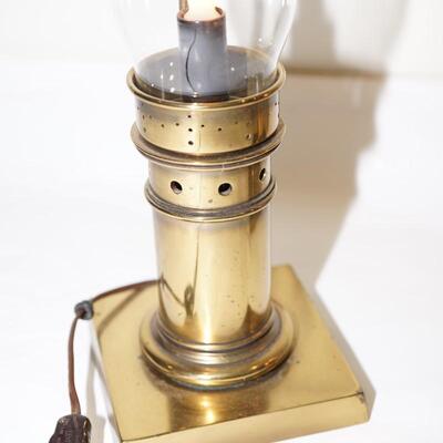 REPRODUCTION ARGAND STYLE LAMPS W/ CHIMNEYS AND FLAME BULBS - VERY ...