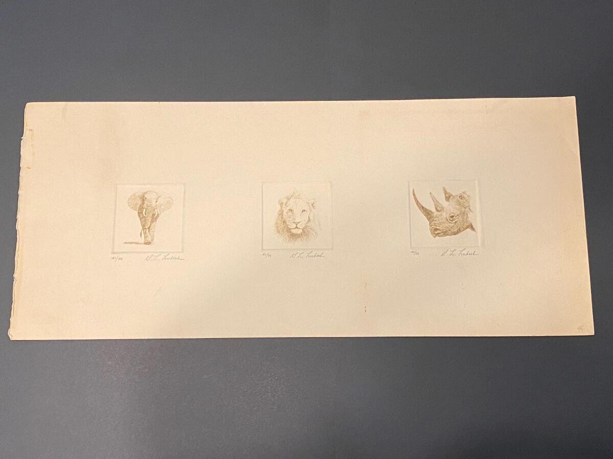 Lot 300: Two Pieces of Numbered and Signed lithographs by Gerald Lubeck ...