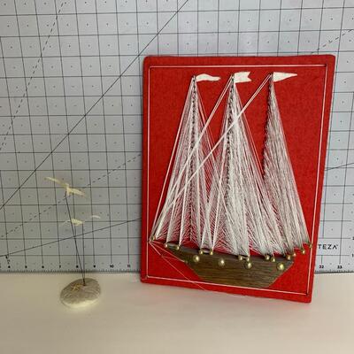 #59 Seagulls & Ship String Art | EstateSales.org