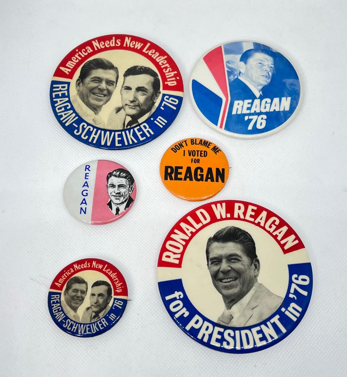 LOT 6: Presidential Campaign Political Pins, Buttons - Ronald Reagan ...