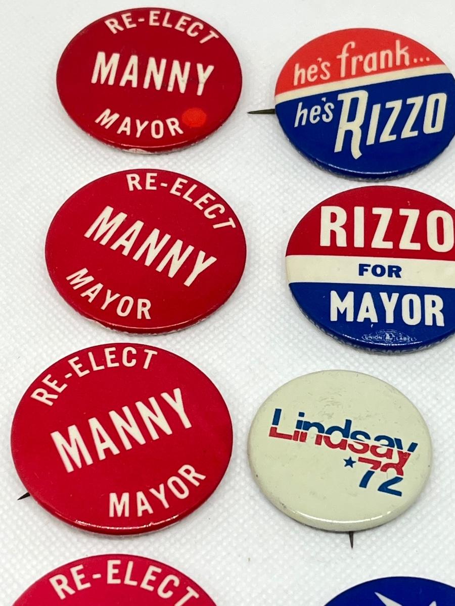 LOT 9: Famous Mayors/Mayoral Race Political Campaign Buttons, Pins ...
