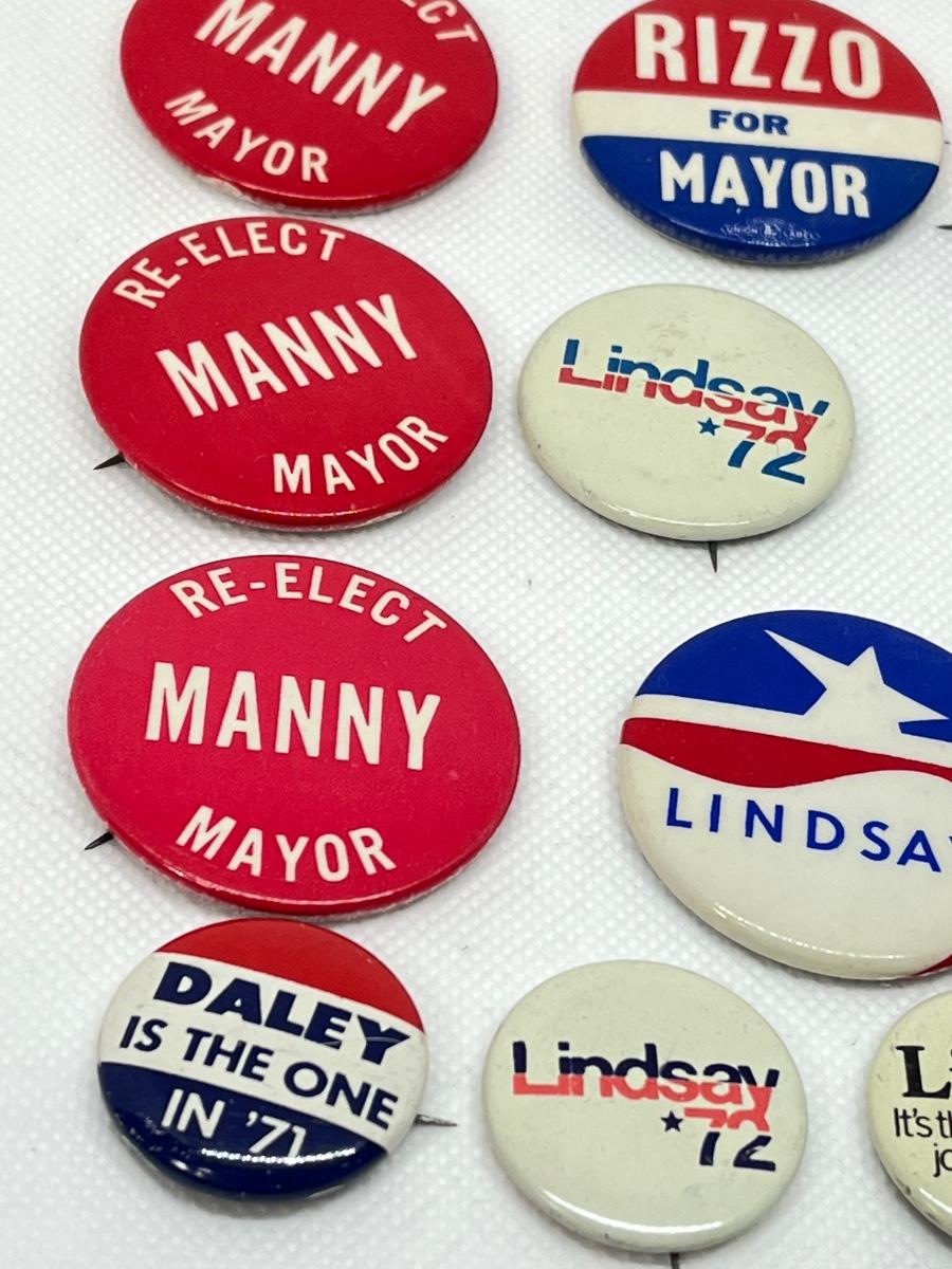 LOT 9: Famous Mayors/Mayoral Race Political Campaign Buttons, Pins ...