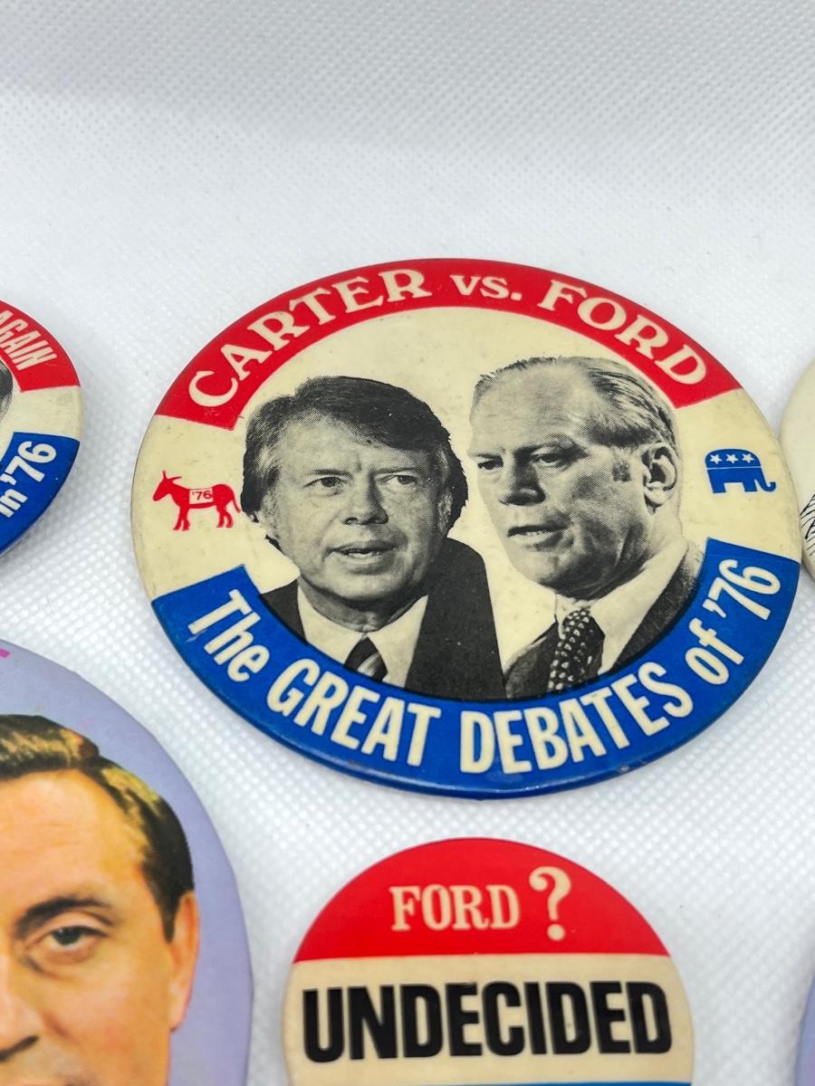 LOT 11: 1976 Presidential Race - Ford Vs. Carter Campaign Pins, Buttons ...