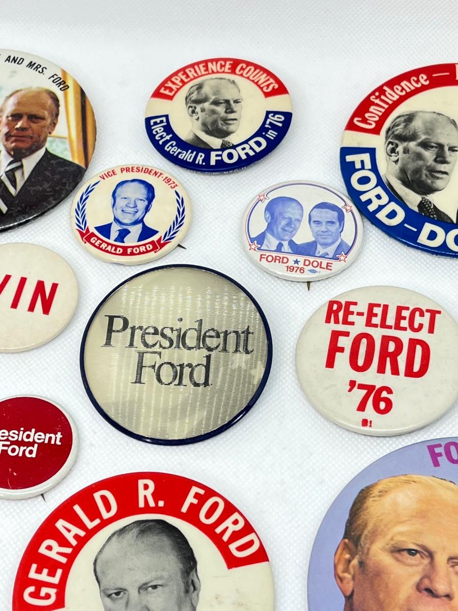 LOT 17: 1976 Presidential Campaign Political Buttons, Pins - Gerald ...