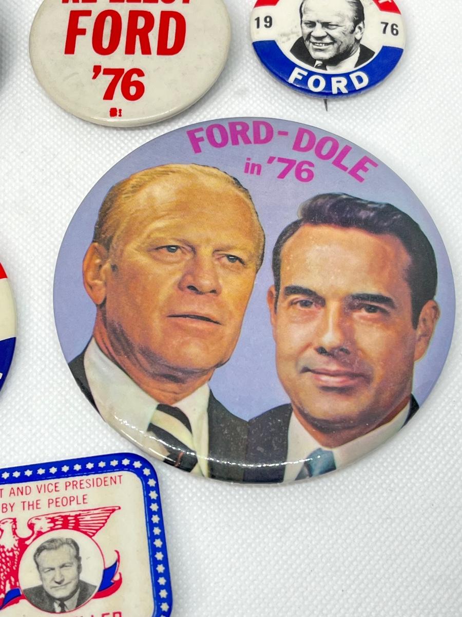 LOT 17: 1976 Presidential Campaign Political Buttons, Pins - Gerald ...