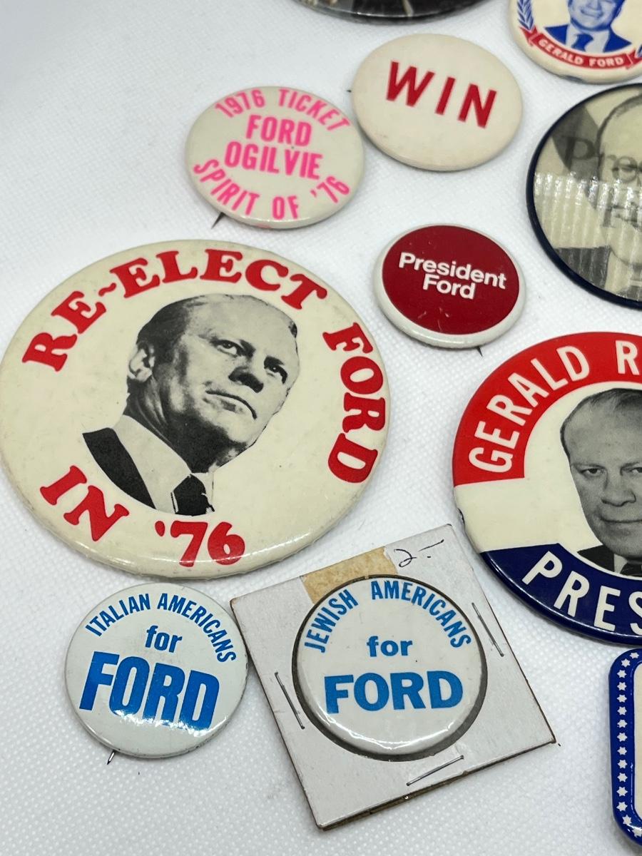 LOT 17: 1976 Presidential Campaign Political Buttons, Pins - Gerald ...