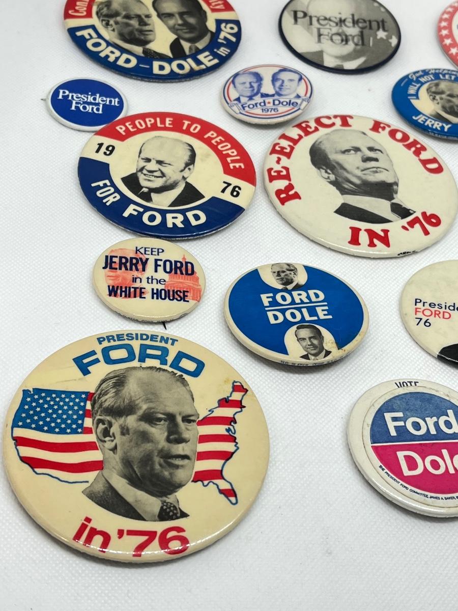 LOT 22: Gerald Ford 1976 Presidential Campaign Buttons | EstateSales.org