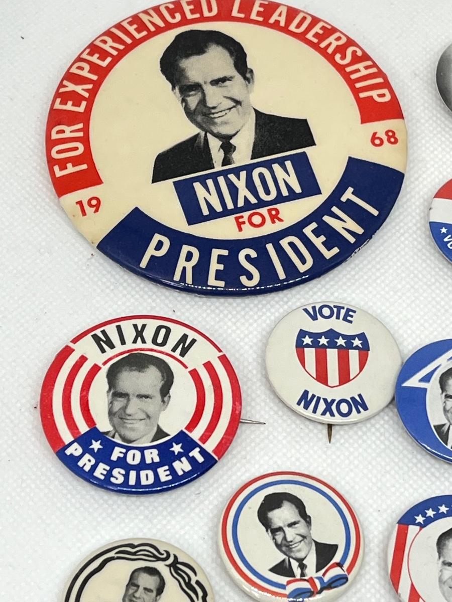 LOT 35: Presidential Race Political Campaign Buttons, Pins - Richard ...