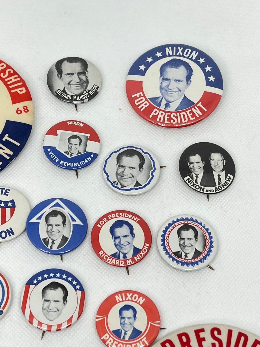 LOT 35: Presidential Race Political Campaign Buttons, Pins - Richard ...
