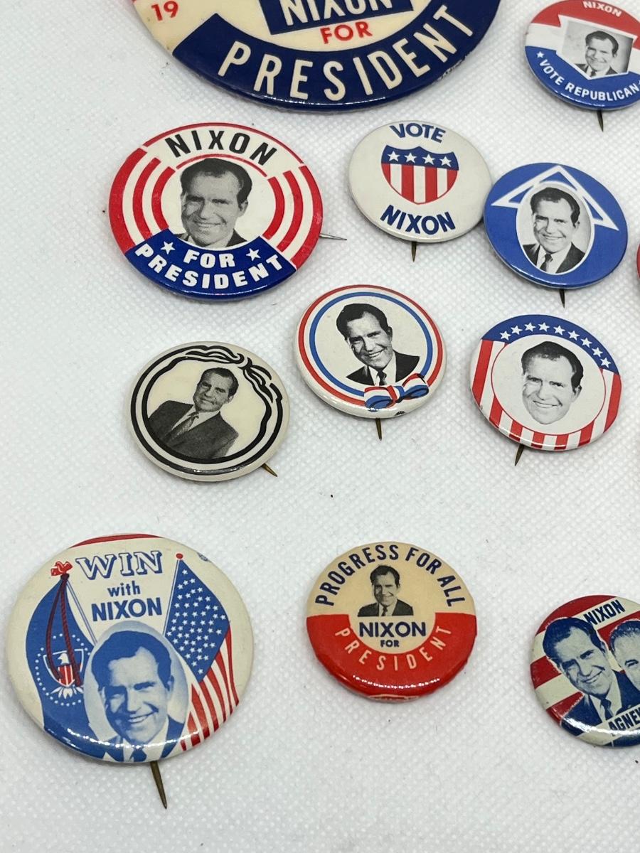 LOT 35: Presidential Race Political Campaign Buttons, Pins - Richard ...