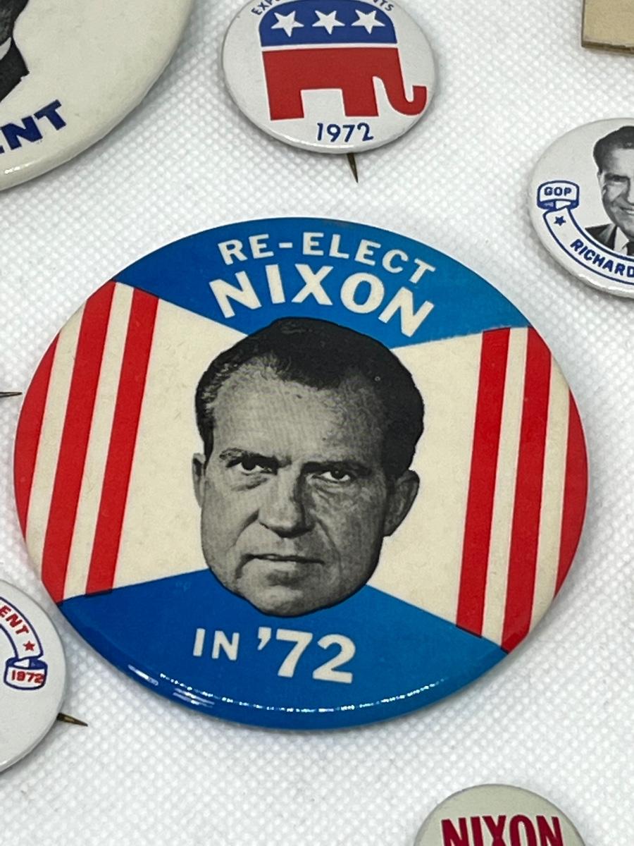 LOT 37: Richard Nixon 1972 Presidential Campaign Buttons, Pins ...