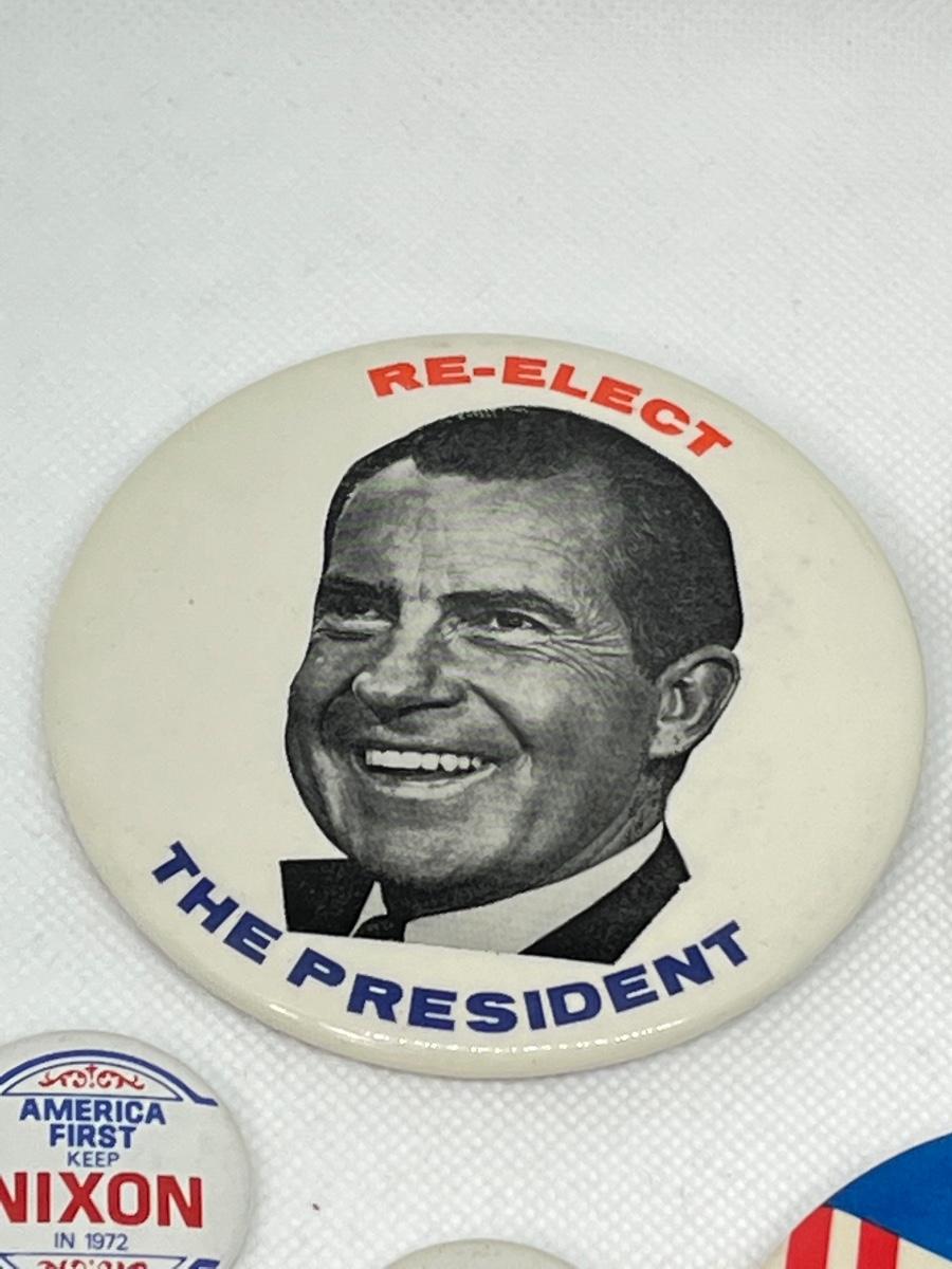 LOT 37: Richard Nixon 1972 Presidential Campaign Buttons, Pins ...