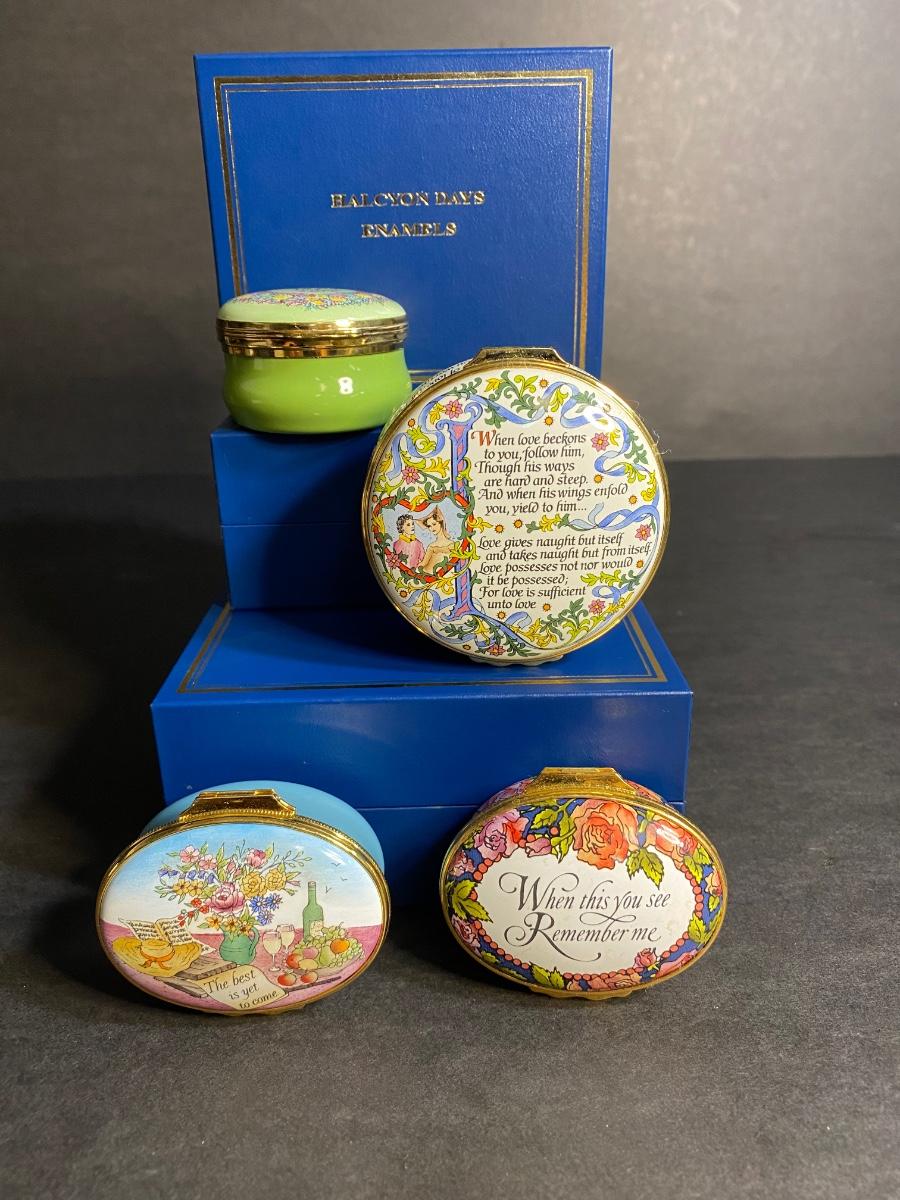 LOT 170: Vintage Halcyon Days Enamel Trinket Boxes by Tiffany & Co ...