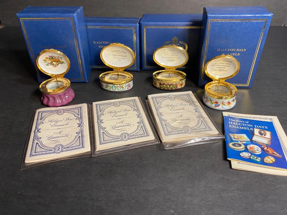 LOT 171: Halcyon Days Enamels Musical Trinket Box | EstateSales.org