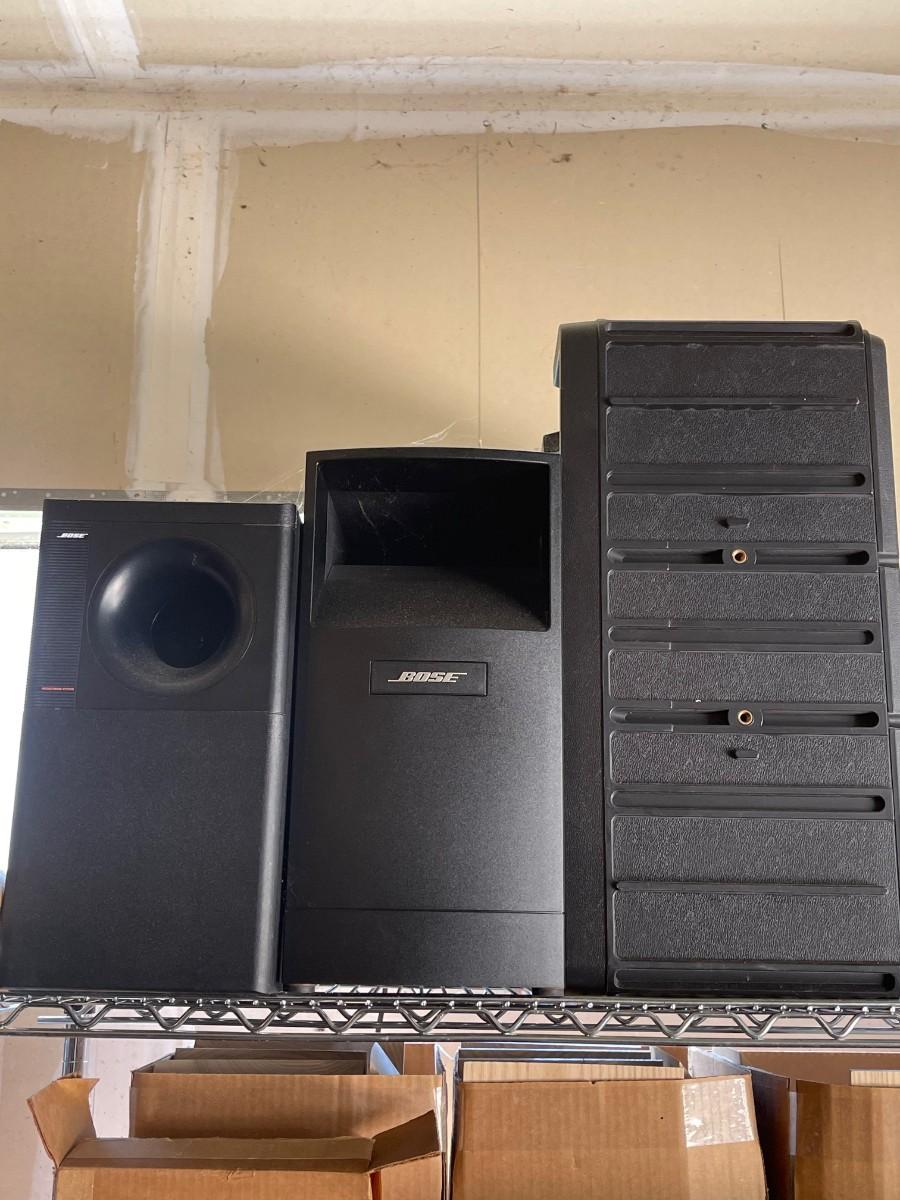 2 Bose woofers and a PA system | EstateSales.org