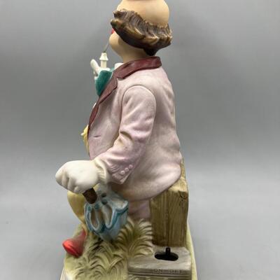 Retro Melody in Motion Clown with Balloons Ceramic Musical Figurine ...