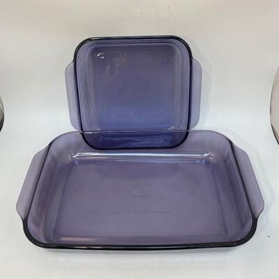 Violet Amethyst Purple PYREX Glass Baking Dishes 8x8 9x13 | EstateSales.org