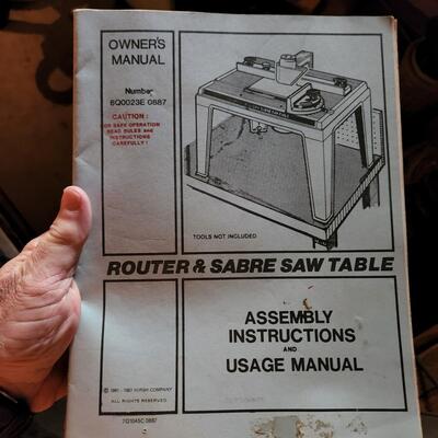 Hirsh Router & Sabre saw table with Craftsman 1.5 hp Router ...