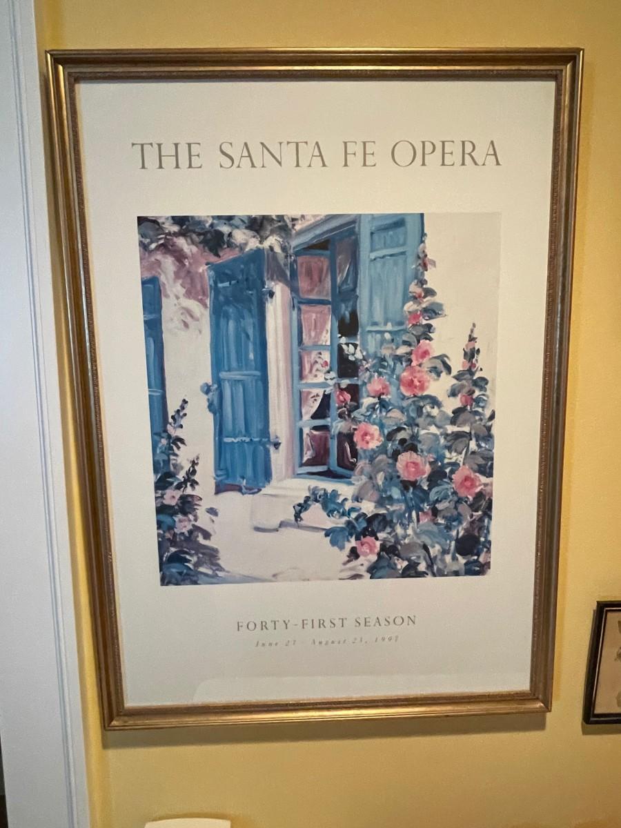 Framed Sante Fe Opera 41st season poster | EstateSales.org