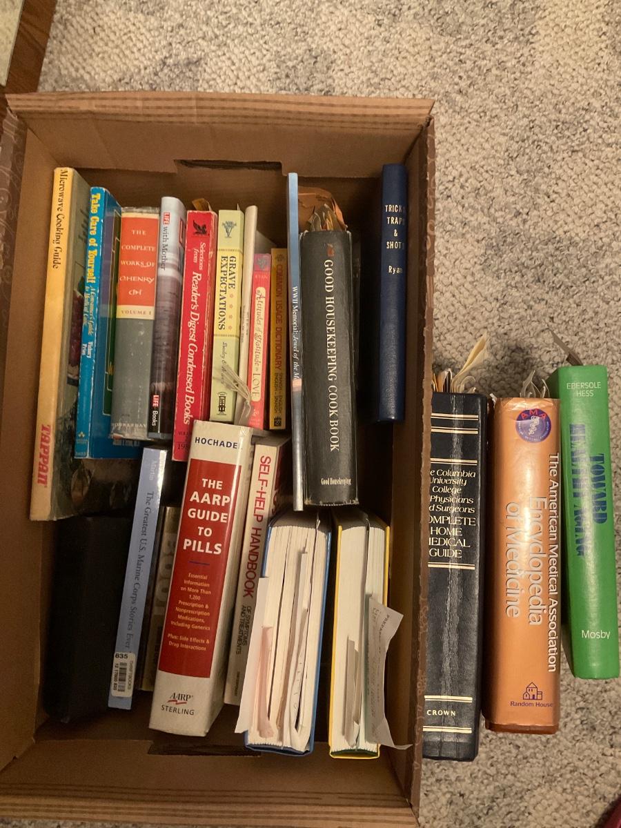 Misc box of books | EstateSales.org