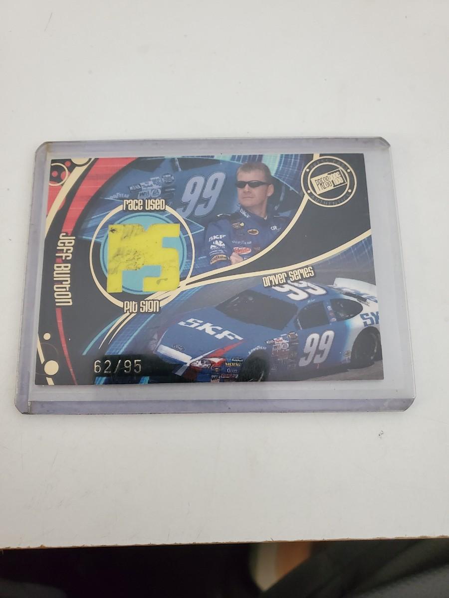 Jeff Burton race used pit sign | EstateSales.org