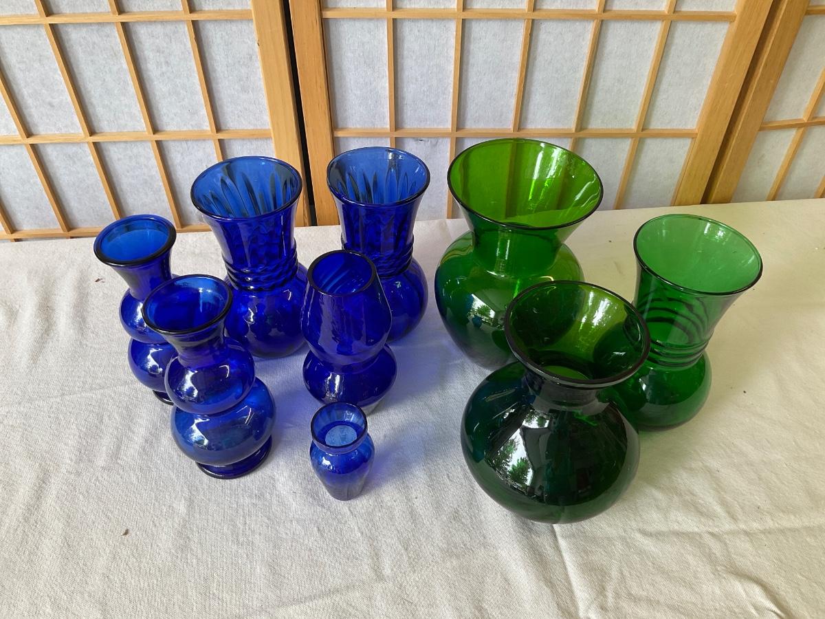 Blue & green glass | EstateSales.org