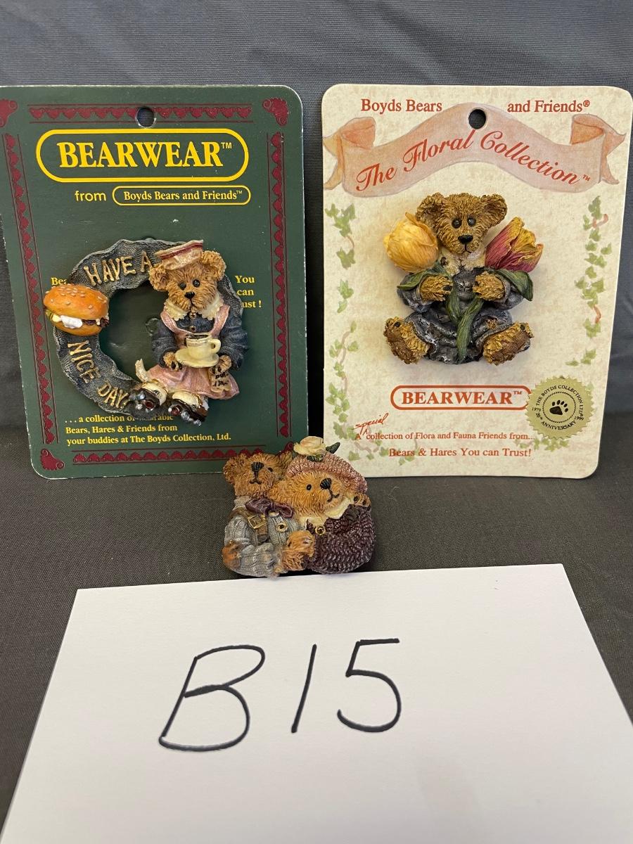 Set of 2 Boydâ€™s bear pins | EstateSales.org