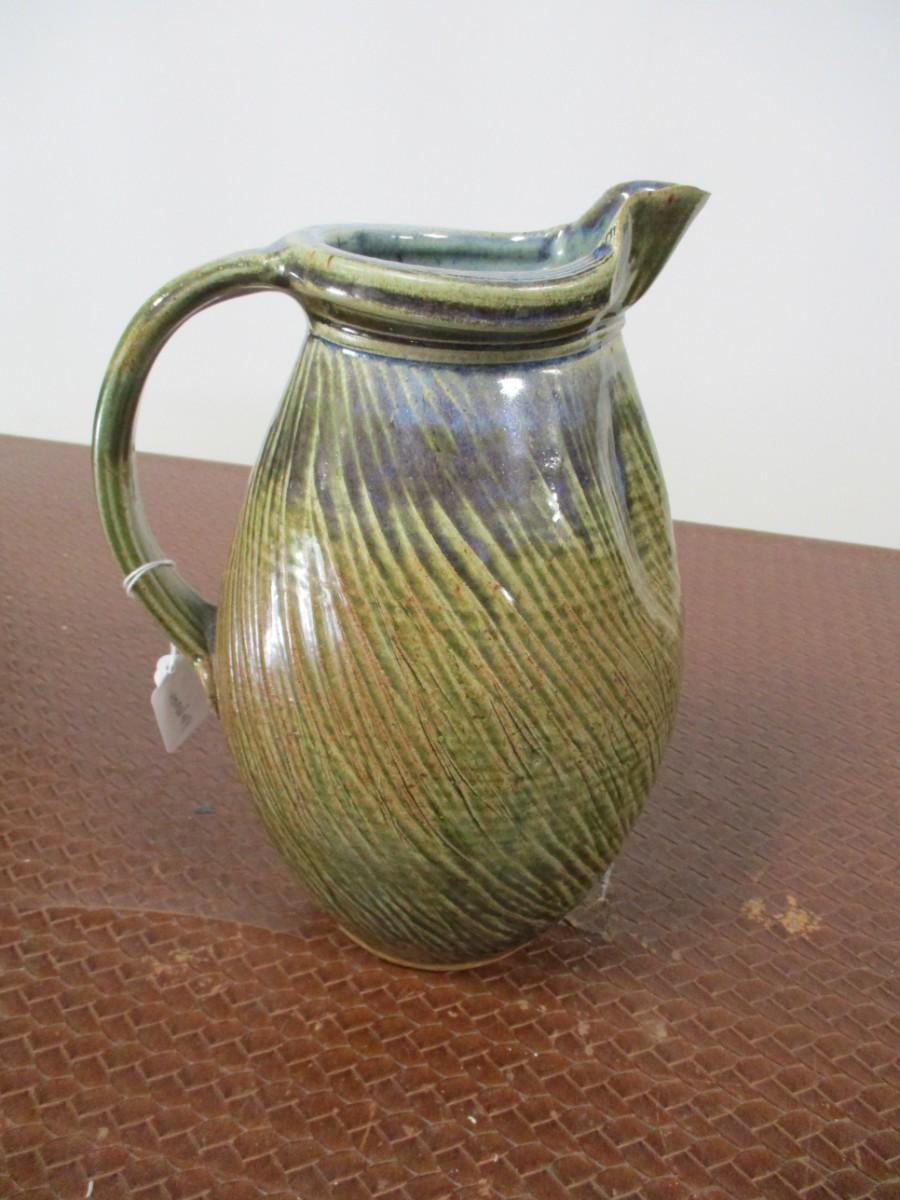 Glazed Ceramic Pitcher | EstateSales.org