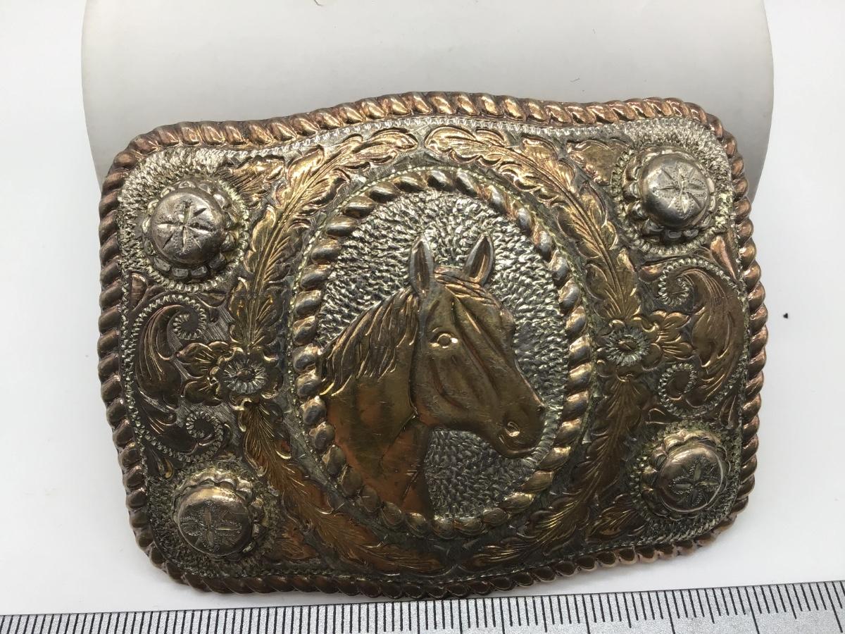 Vintage 22k on Sterling Silver Western Crumrine Horse Belt Buckle ...
