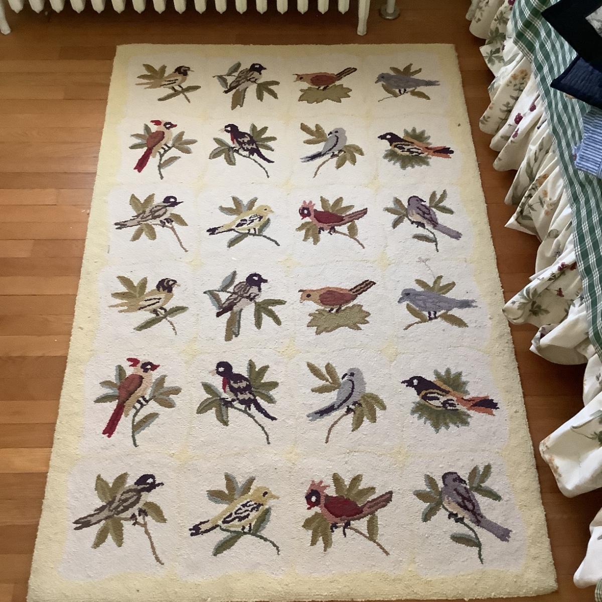 Lot C - 1074. Vintage“ Bird “ Hooked Rugs | EstateSales.org