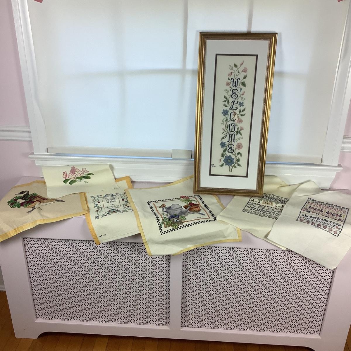 L1032 Framed Cross stitch Needlework | EstateSales.org