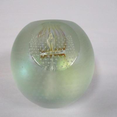 Signed Glass Paperweight | EstateSales.org