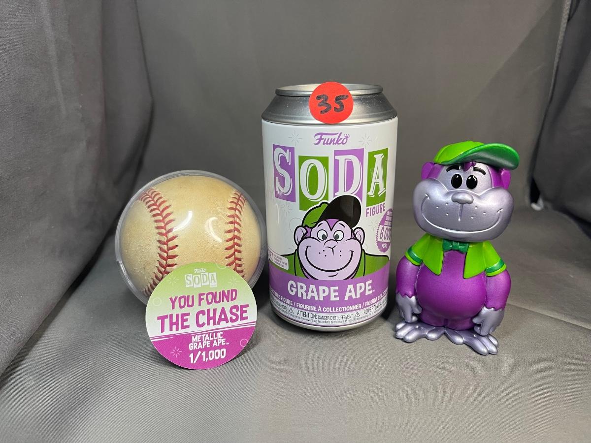 LOT 35: FUNKO SODA METALLIC GRAPE APE CHASE | EstateSales.org