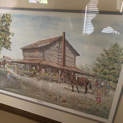 Signed Print Dona & Jerry Locklair (Puttin' In) | EstateSales.org