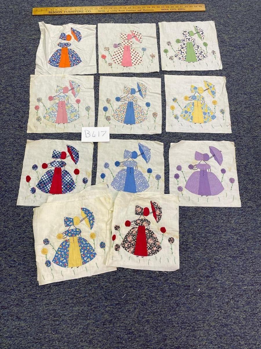 Sun Bonnet Girl Quilt Blocks | EstateSales.org