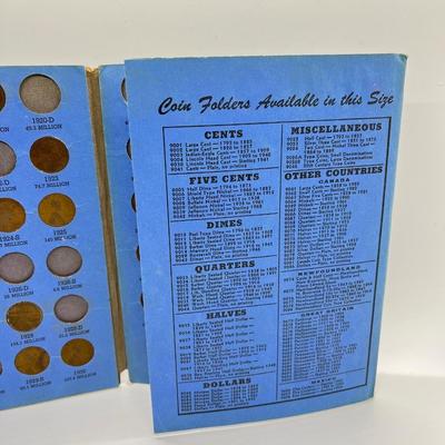 LOT 251: Two Partly Complete Wheat Penny Collection Books + Pile of ...