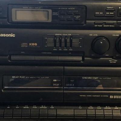 Panasonic RX - DT610 Boombox w/Removable Speakers CD Radio Tape Deck ...