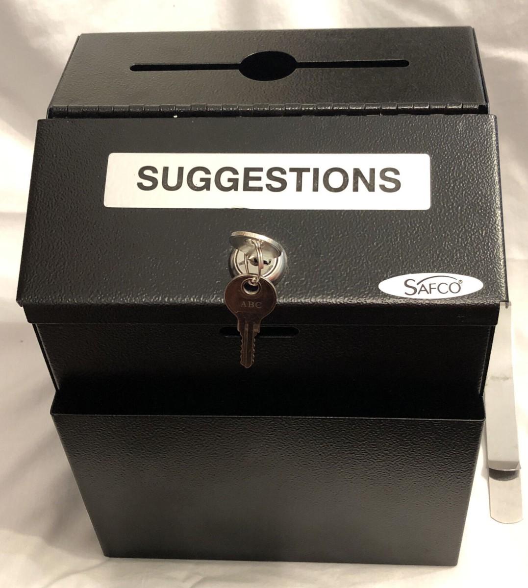 Safco 4232BL Steel Suggestion/Key Drop Box w/Locking Top 7 x 5 7/8 x 8 ...