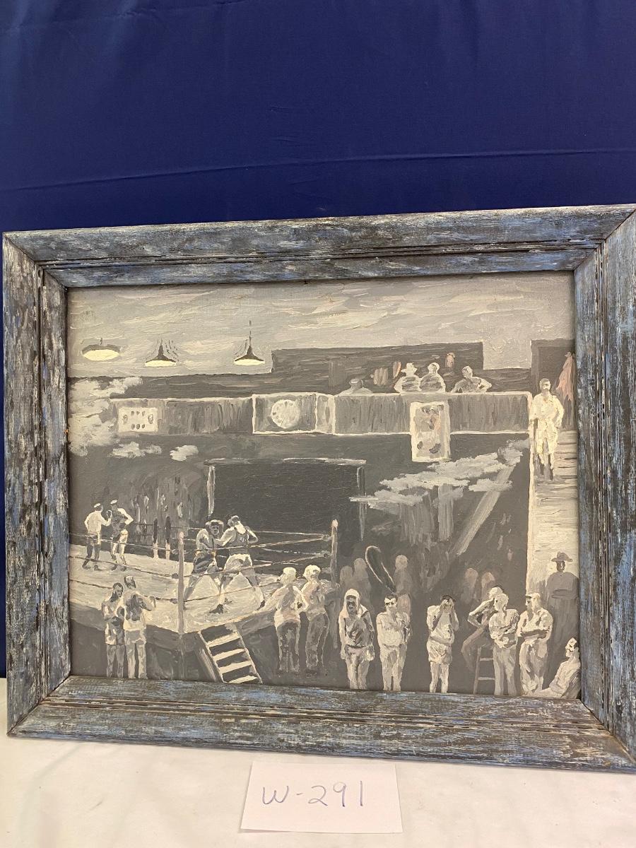 Boxing Match Painting | EstateSales.org