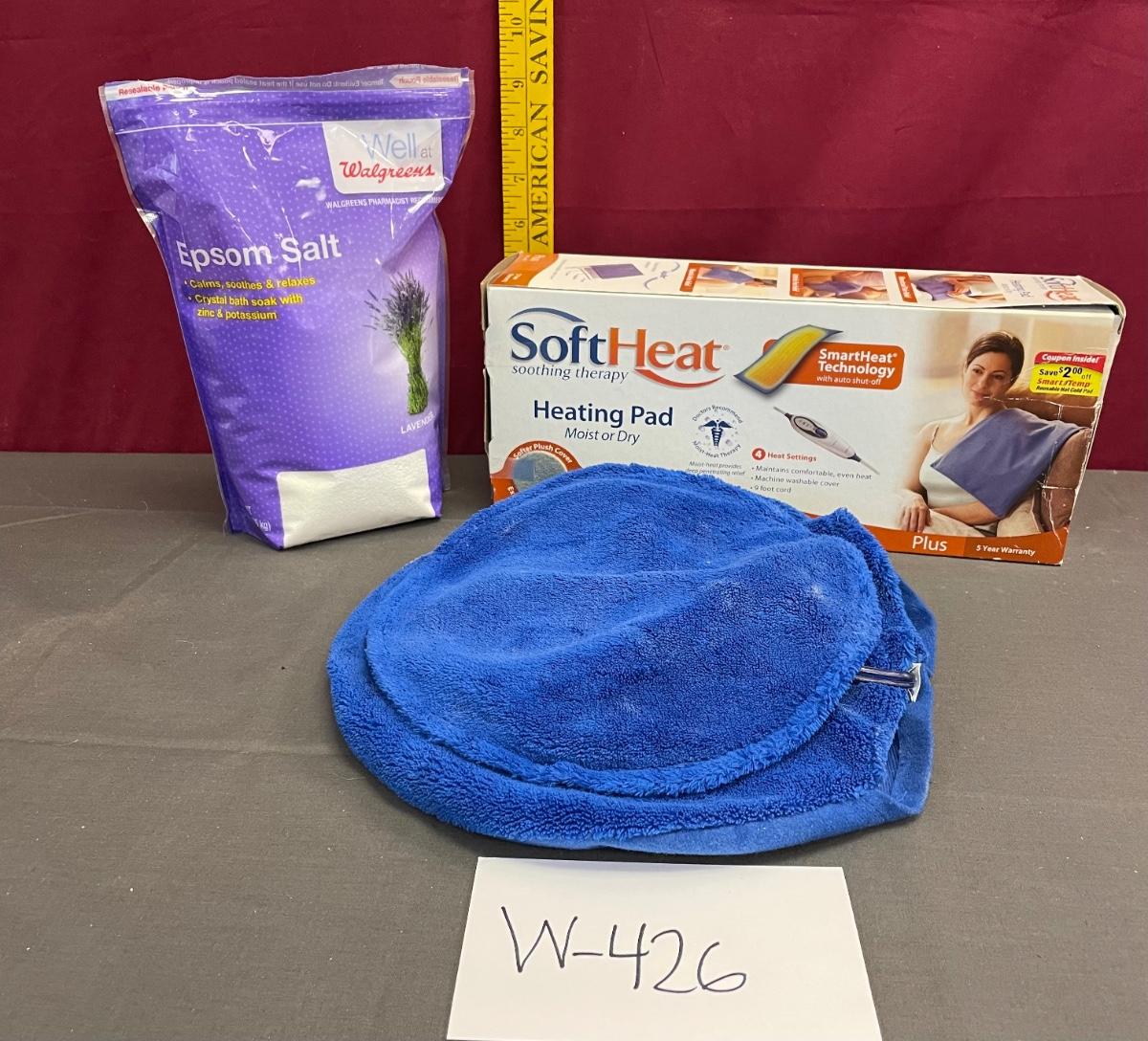 Relax-2 heat pads & epsom salt | EstateSales.org