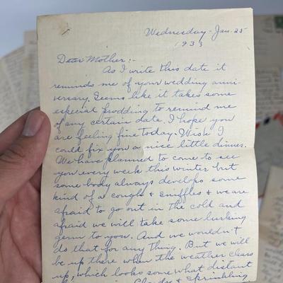 Antique Large Lot of Handwritten 1920's Personal Keepsake Letters ...