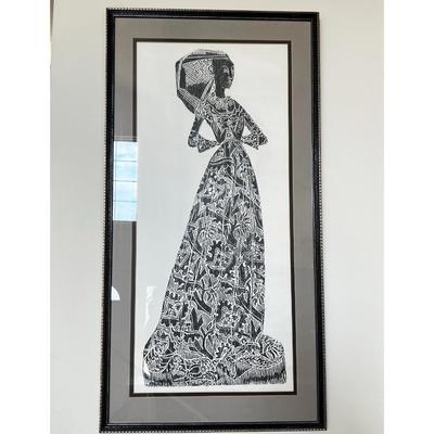 Midcentury Margaret Bennard Peyton "The Lace Lady" Brass Rubbing ...