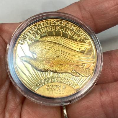 National Collector's Mint Lady Liberty Gold Plated Coin Numbered ...