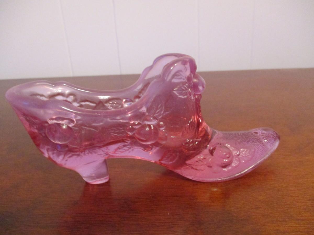 Fenton Glass Shoe