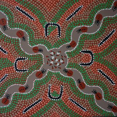 'HONEY ANTS GOING TO NEST " ABORIGINAL AUSTRALIAN ART SIGNED SHARON ...