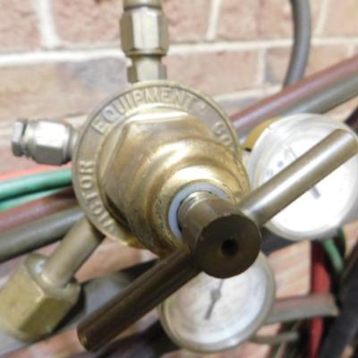 Acetylene Gas Gauges, Hose and Hand Torch includes Tank Caddy ...