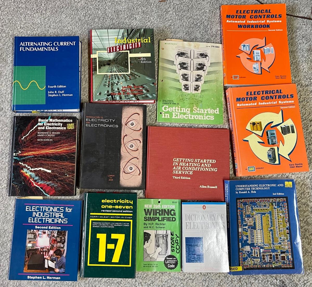 Book lot -electrical electronic work guide books | EstateSales.org