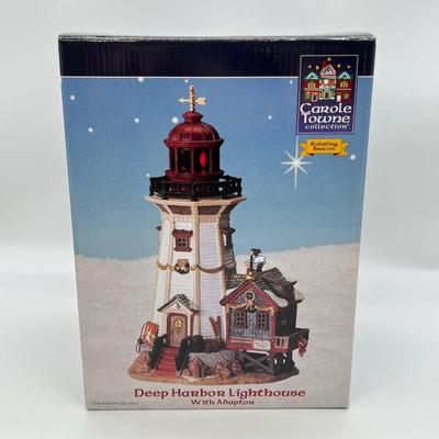 CAROLE TOWNE COLLECTION ~ Deep Harbor Lighthouse With Adaptor ~ NIB ...